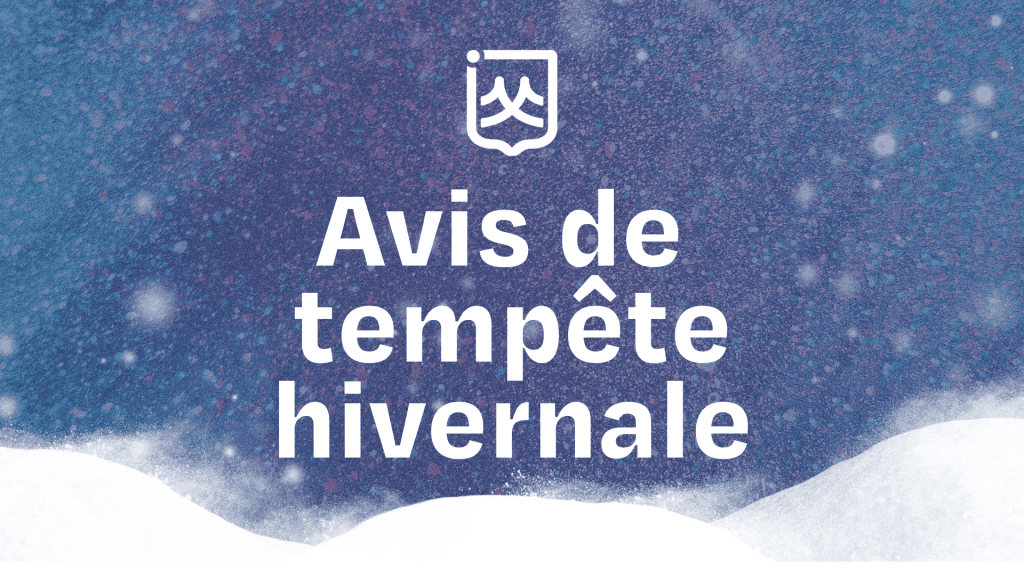 Avertissement de tempête hivernale et avis de veille de grandes marées ...